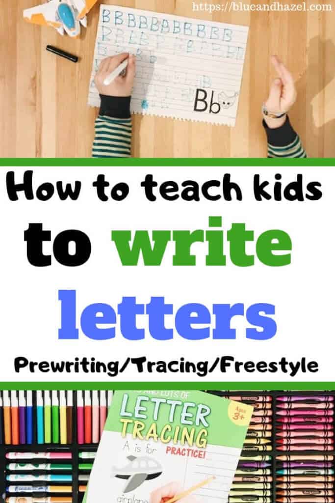 Teaching Preschoolers to Write Letters At Home - Blue and Hazel