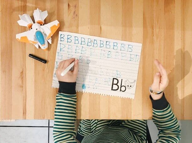 Teaching Preschoolers To Write Letters At Home Blue And Hazel