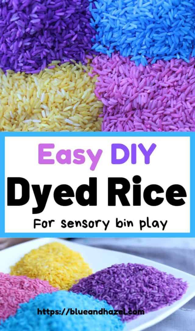 How To Dye Rice With Rubbing Alcohol And Food Coloring - Blue and Hazel