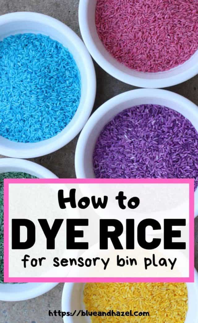 How To Dye Rice With Rubbing Alcohol And Food Coloring - Blue and Hazel