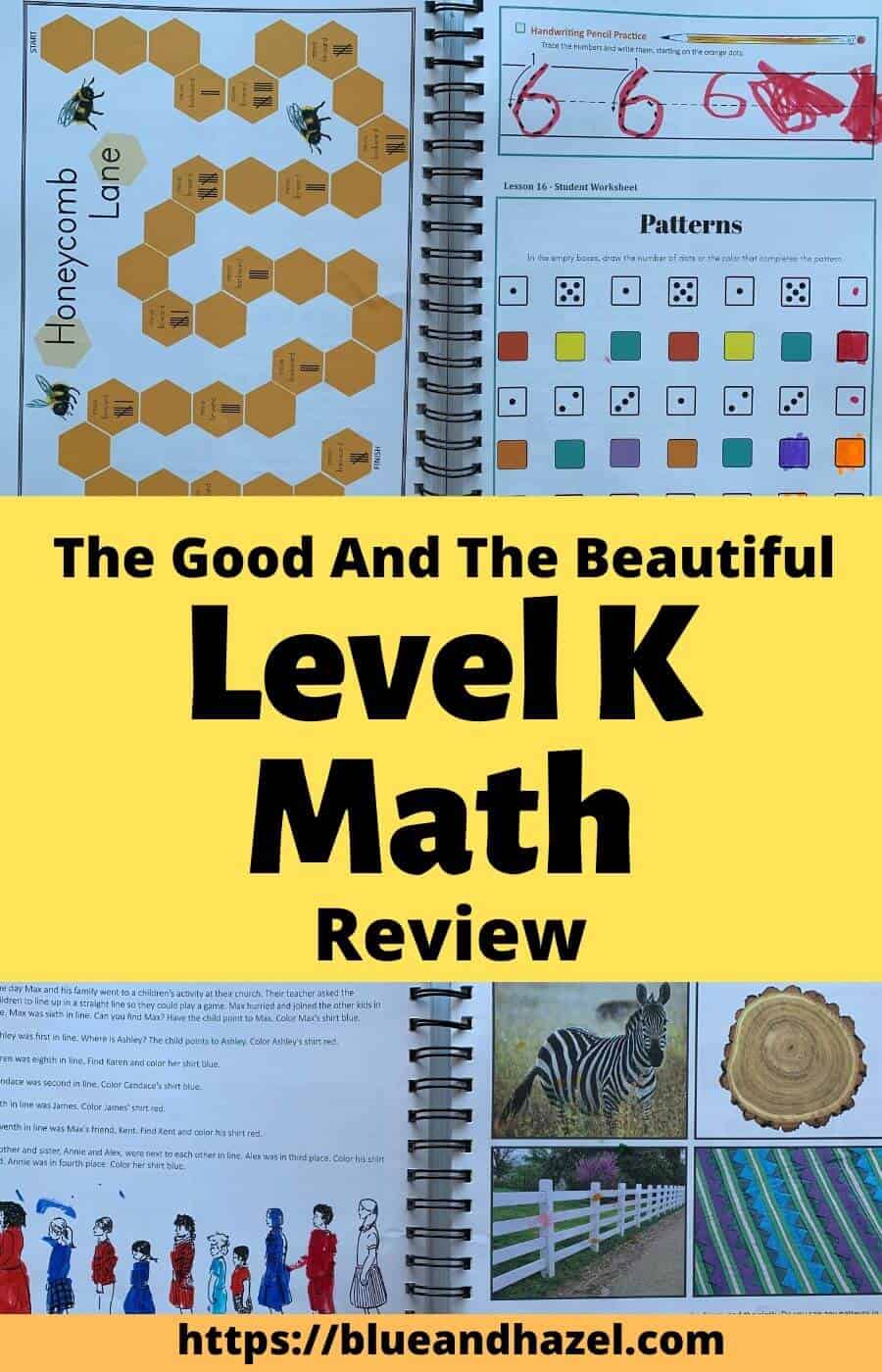 Level K Math Review From The Good And The Beautiful - Blue and Hazel