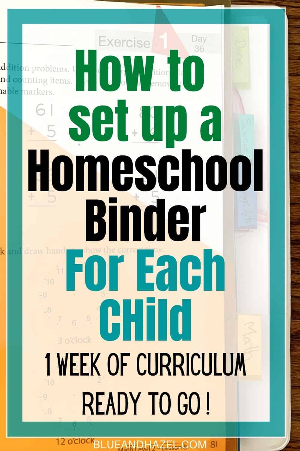 Our Weekly Binder System Blue And Hazel