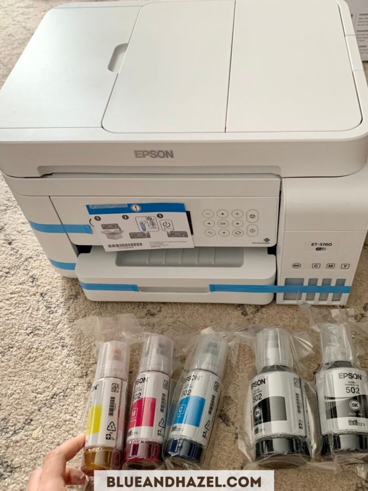 Best Color Printer For Homeschooling With Cheap Ink - Blue and Hazel