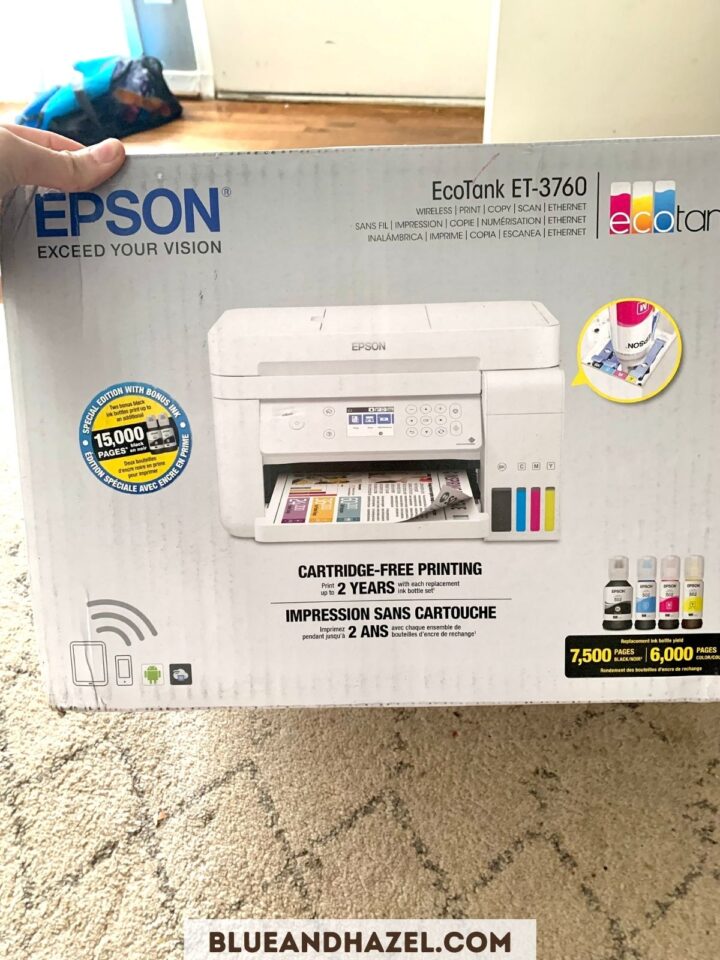 Best Color Printer For Homeschooling With Cheap Ink - Blue and Hazel