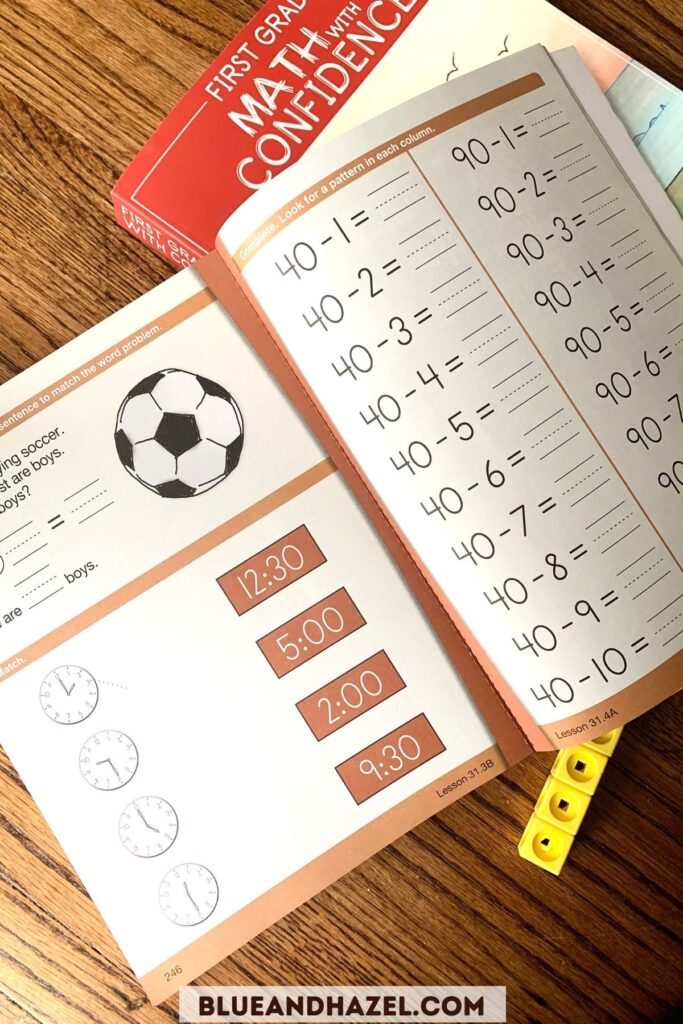 First Grade Math With Confidence Review - Blue and Hazel