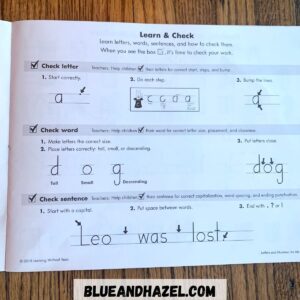 Handwriting Without Tears: Results After 1 Year - Blue and Hazel