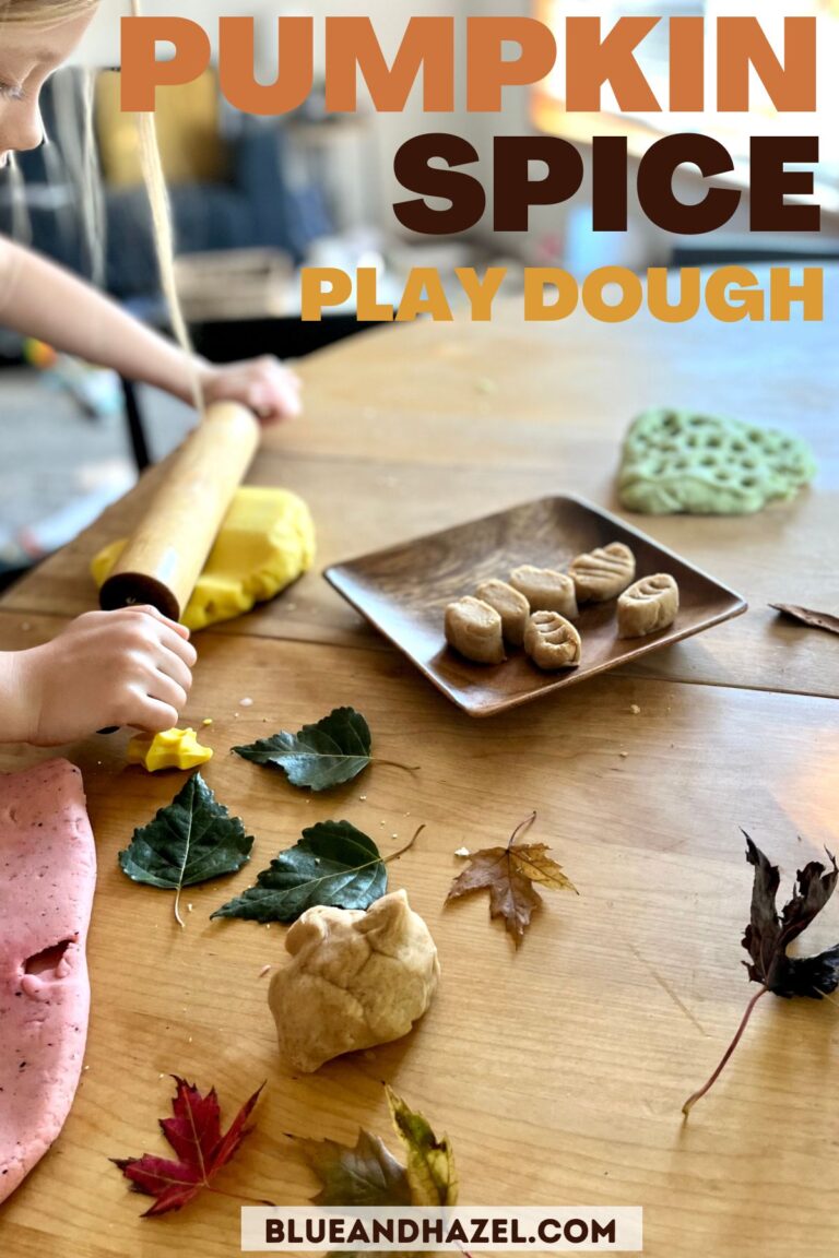 Pumpkin Spice Play Dough (No Cook) - Blue and Hazel