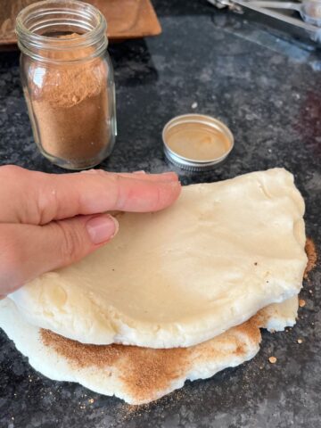 Pumpkin Spice Play Dough (No Cook) - Blue and Hazel