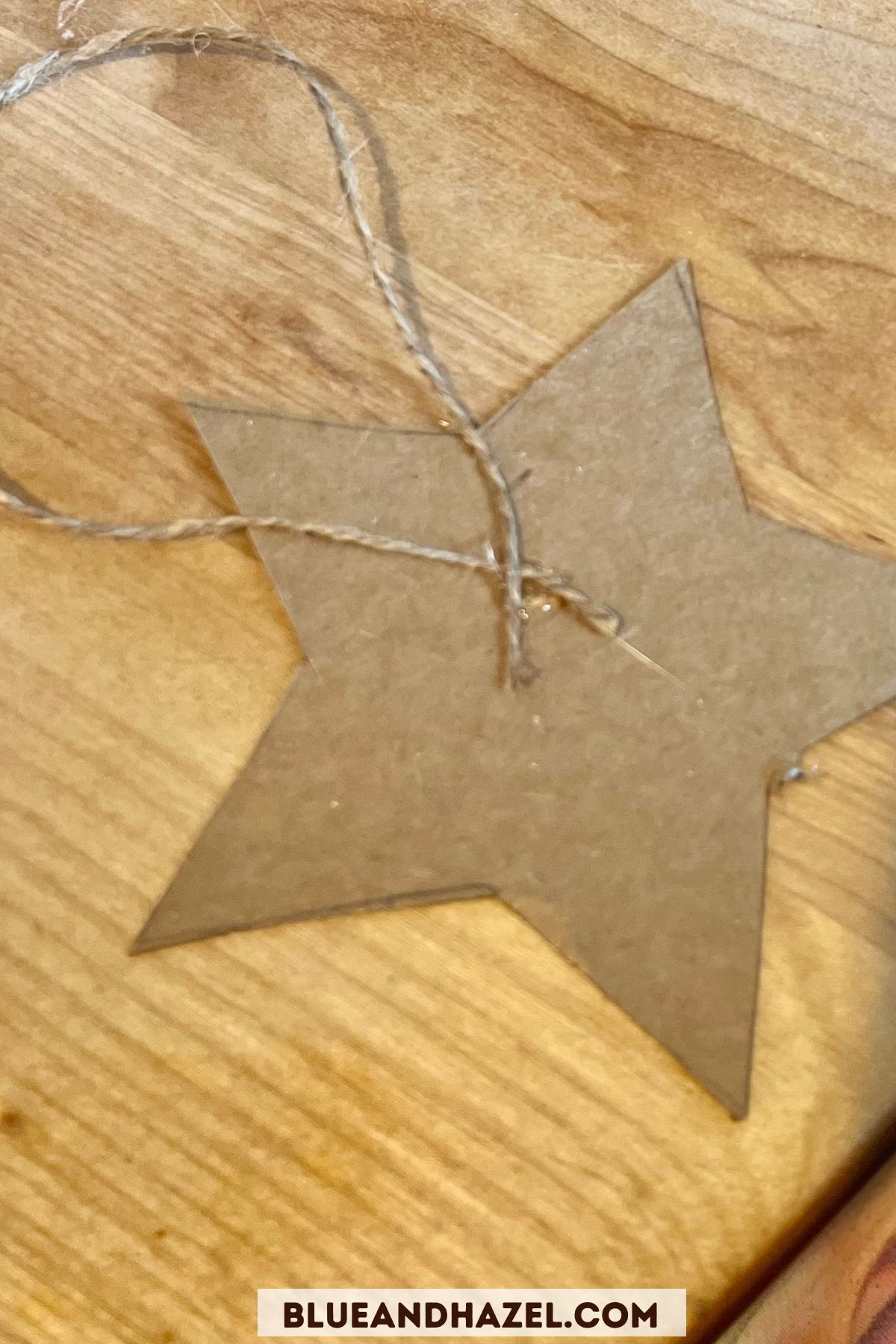 Handmade Star Twine Ornament - Blue and Hazel