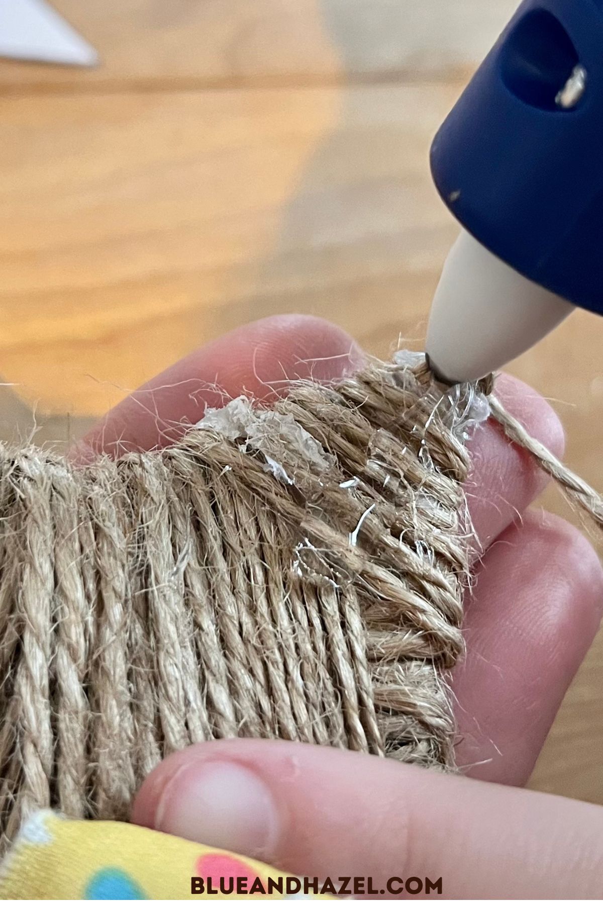 Handmade Star Twine Ornament - Blue and Hazel