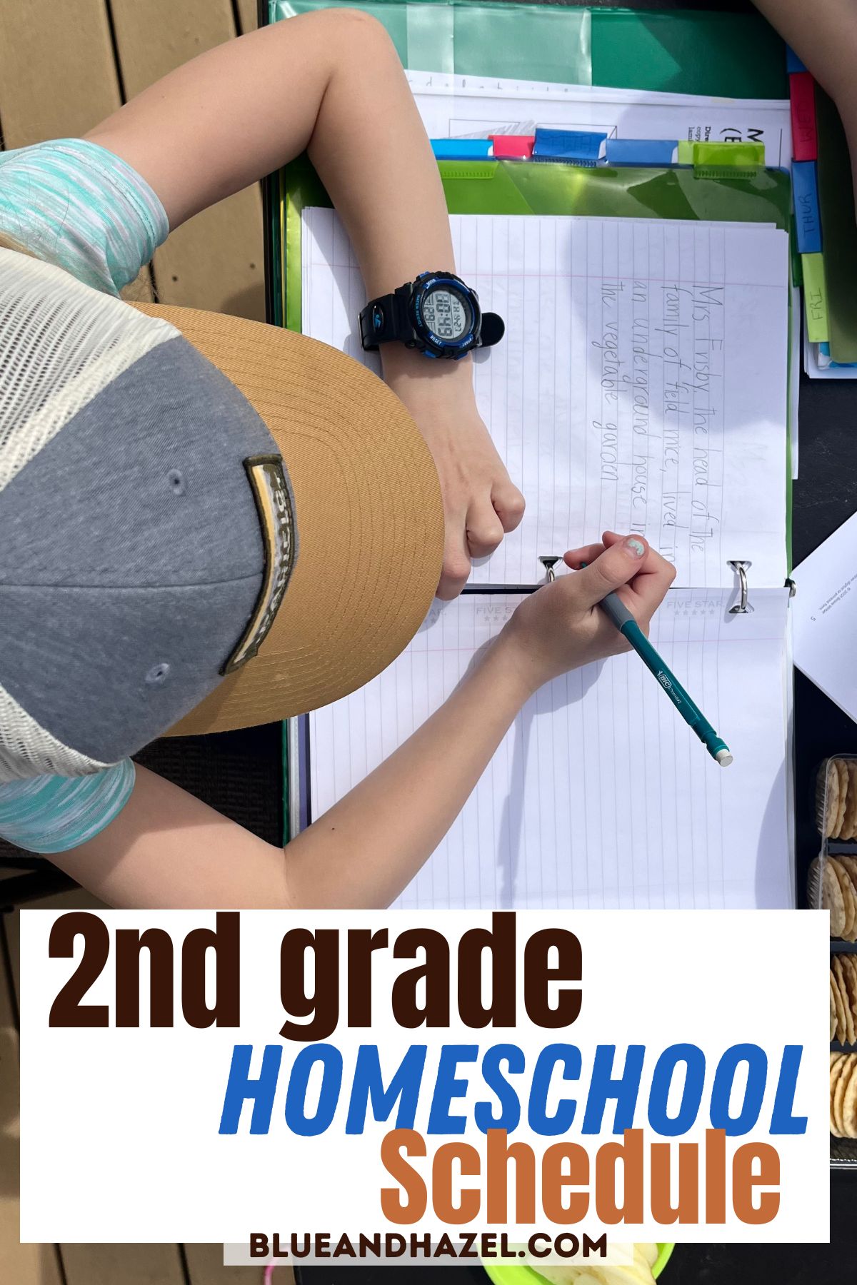 2nd Grade Homeschool Schedule/Routine - Blue and Hazel