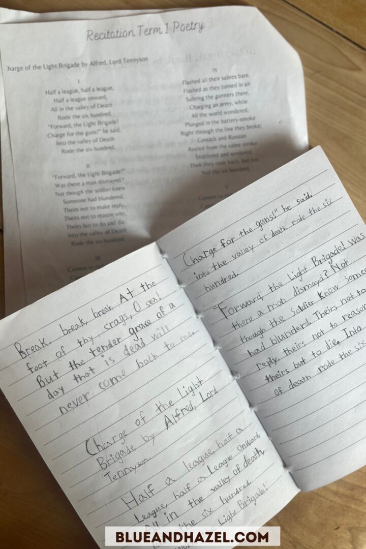 Copywork For Beginners In A Charlotte Mason Homeschool - Blue and Hazel