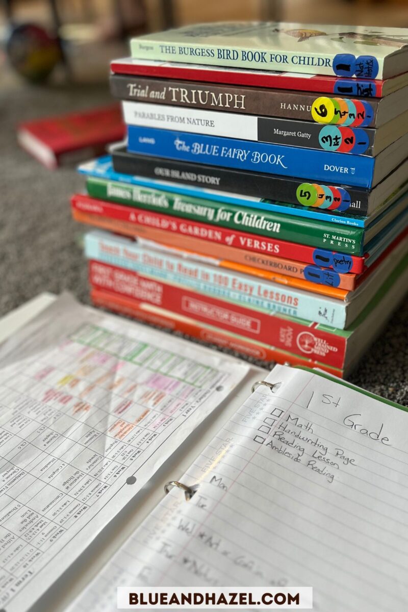 1st Grade Homeschool Schedule - Blue and Hazel